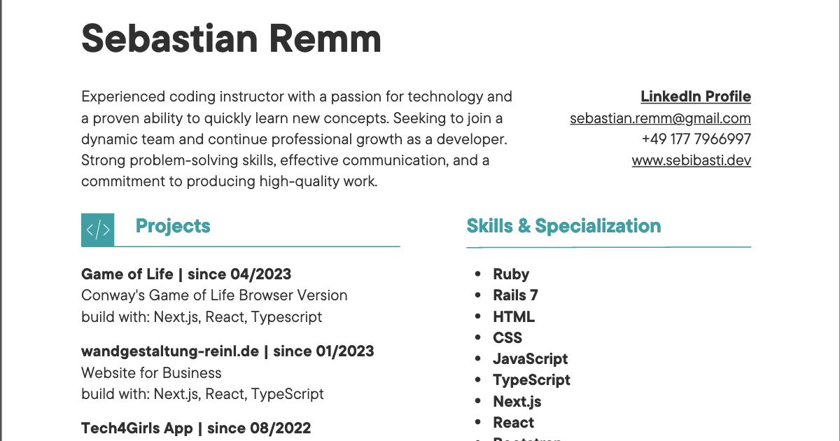 sebibasti.dev - CV